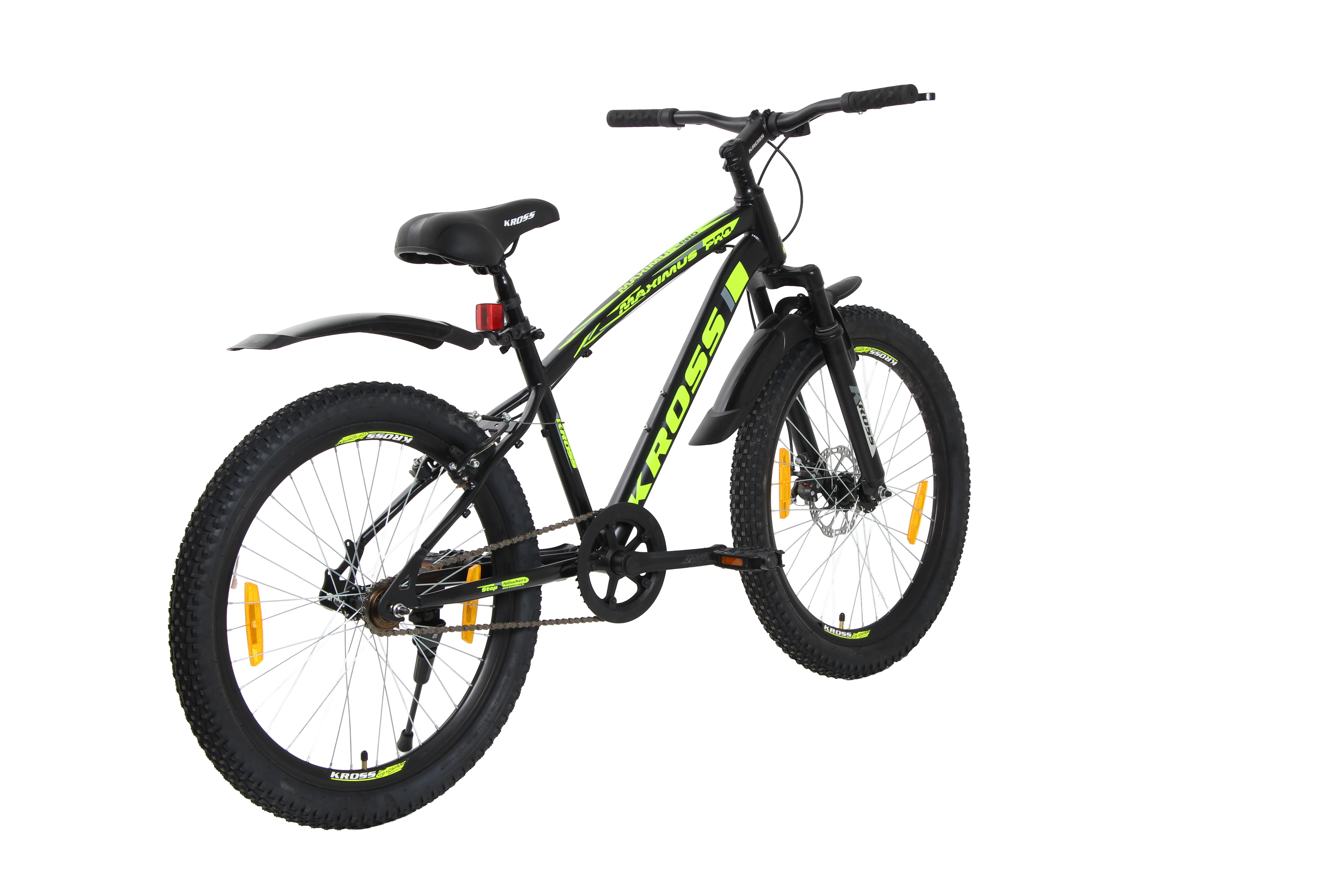 Maximus Pro Kross 24T Black Yellow | Single Speed MTB with Disc Brake ...